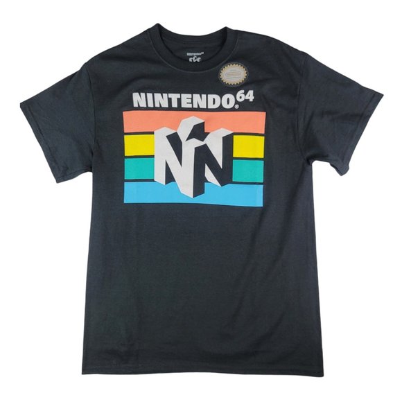 Nintendo | Shirts | Nintendo N64 Logo Vintage Mens Black Tshirt Medium ...